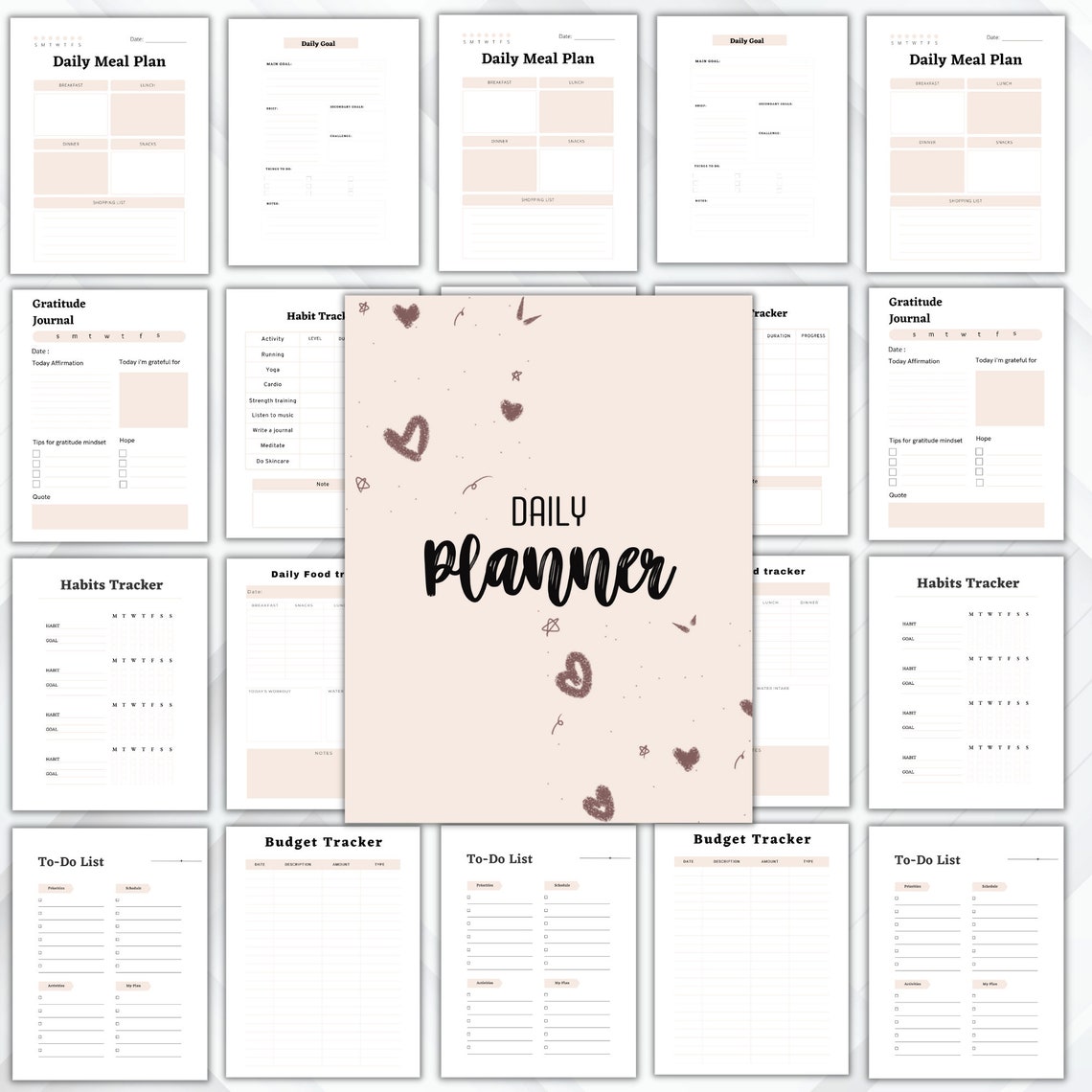 Printable Daily Planner | Productivity, Goals, and Gratitude (digital ...