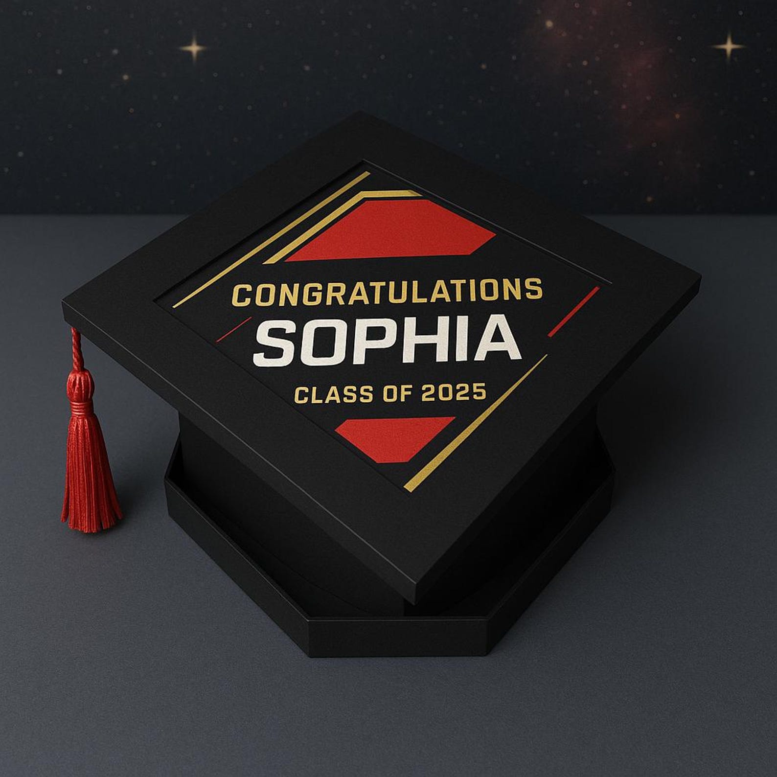 Graduation Cap Box Template, DIY Printable Keepsake Box, Class of 2025 ...