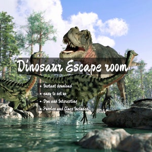 Dinosaur Escape Room Game | Printable DIY Kit (instant Download) - Etsy