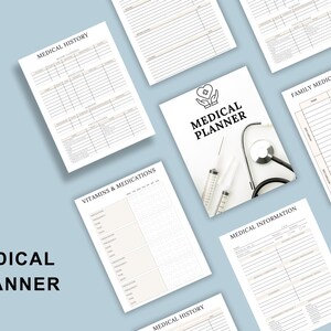 Medical Planner for Health Tracking & Appointments, Printable Wellness ...