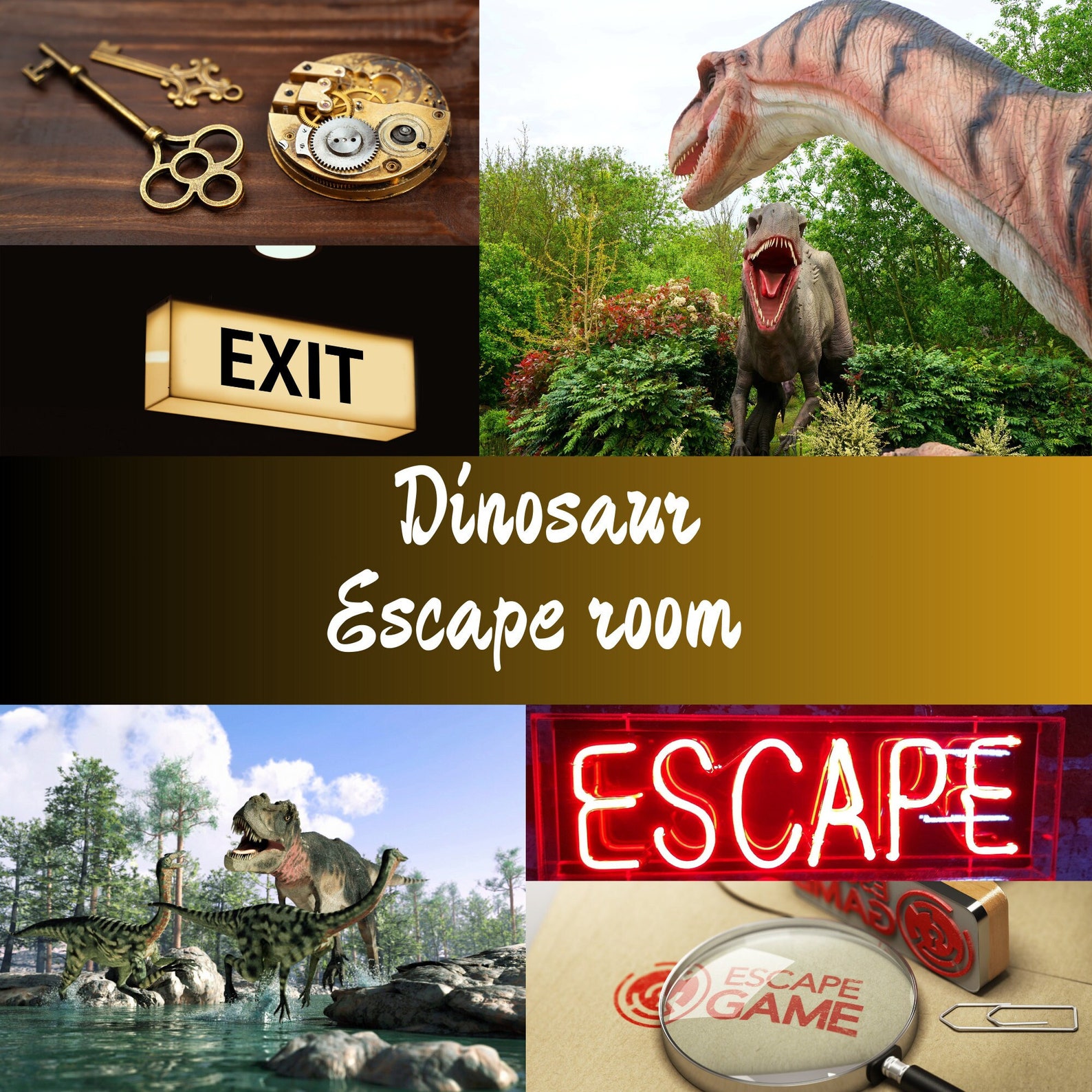 Dinosaur Escape Room Game | Printable DIY Kit (instant Download) - Etsy