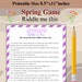 Spring Riddle Me This Game, Printable Spring Riddle Me This Game ...