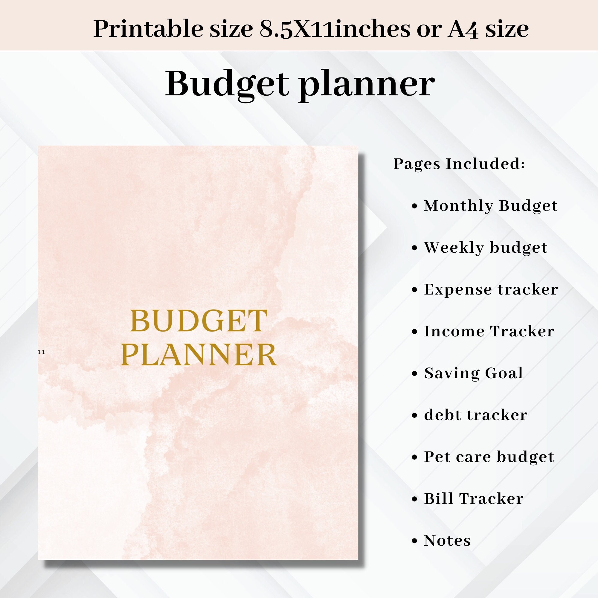 Printable Budget Planner Kit | Financial Organizer | Budget Tracker ...