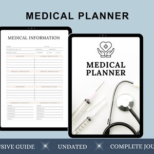 Medical Planner for Health Tracking & Appointments, Printable Wellness ...