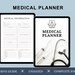 Medical Planner for Health Tracking & Appointments, Printable Wellness ...