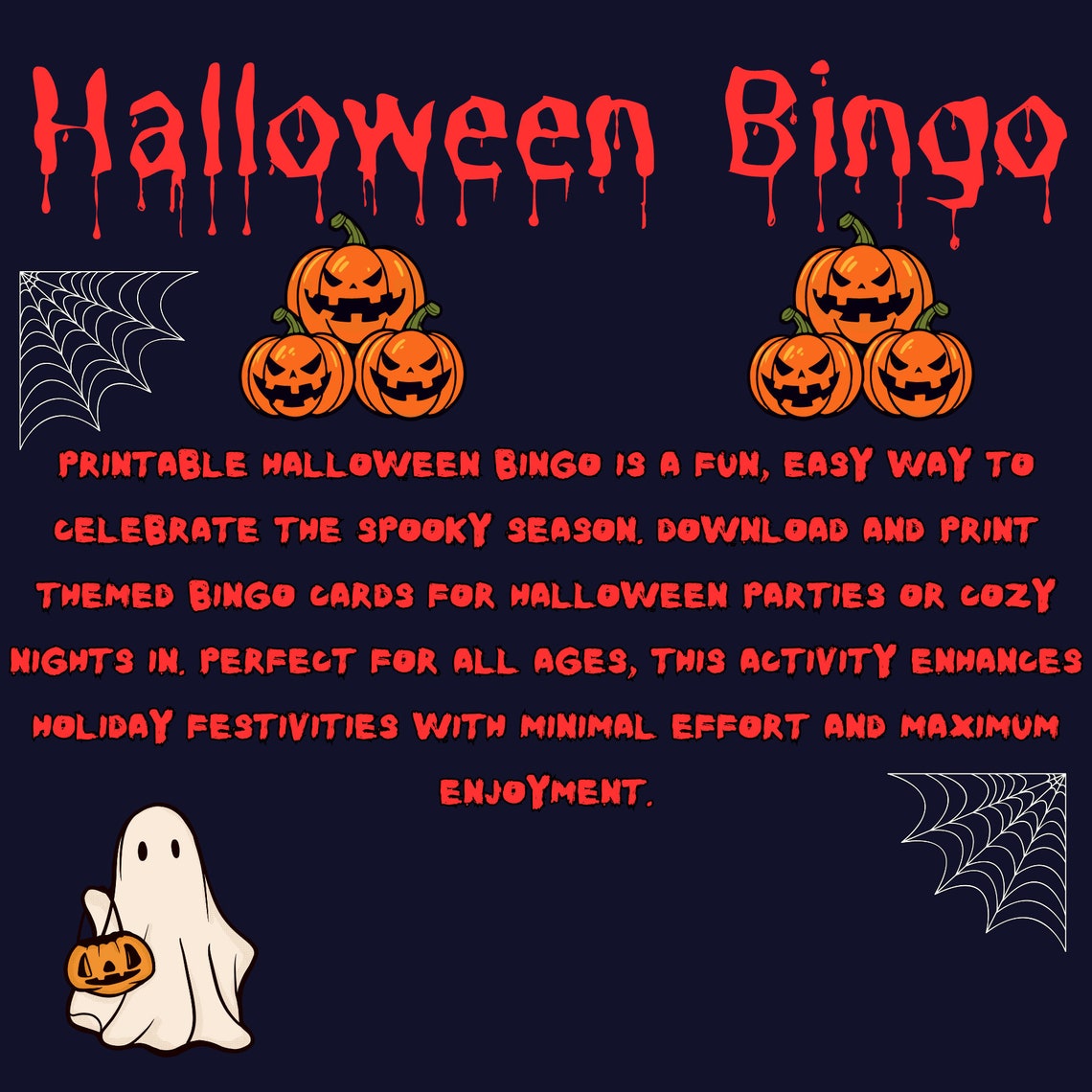 Halloween Bingo Bundle | Printable Halloween Bingo | Halloween Party ...