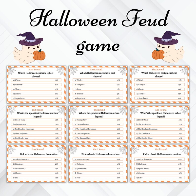 Spooky Feud Halloween Party Game – Digital Download - Etsy
