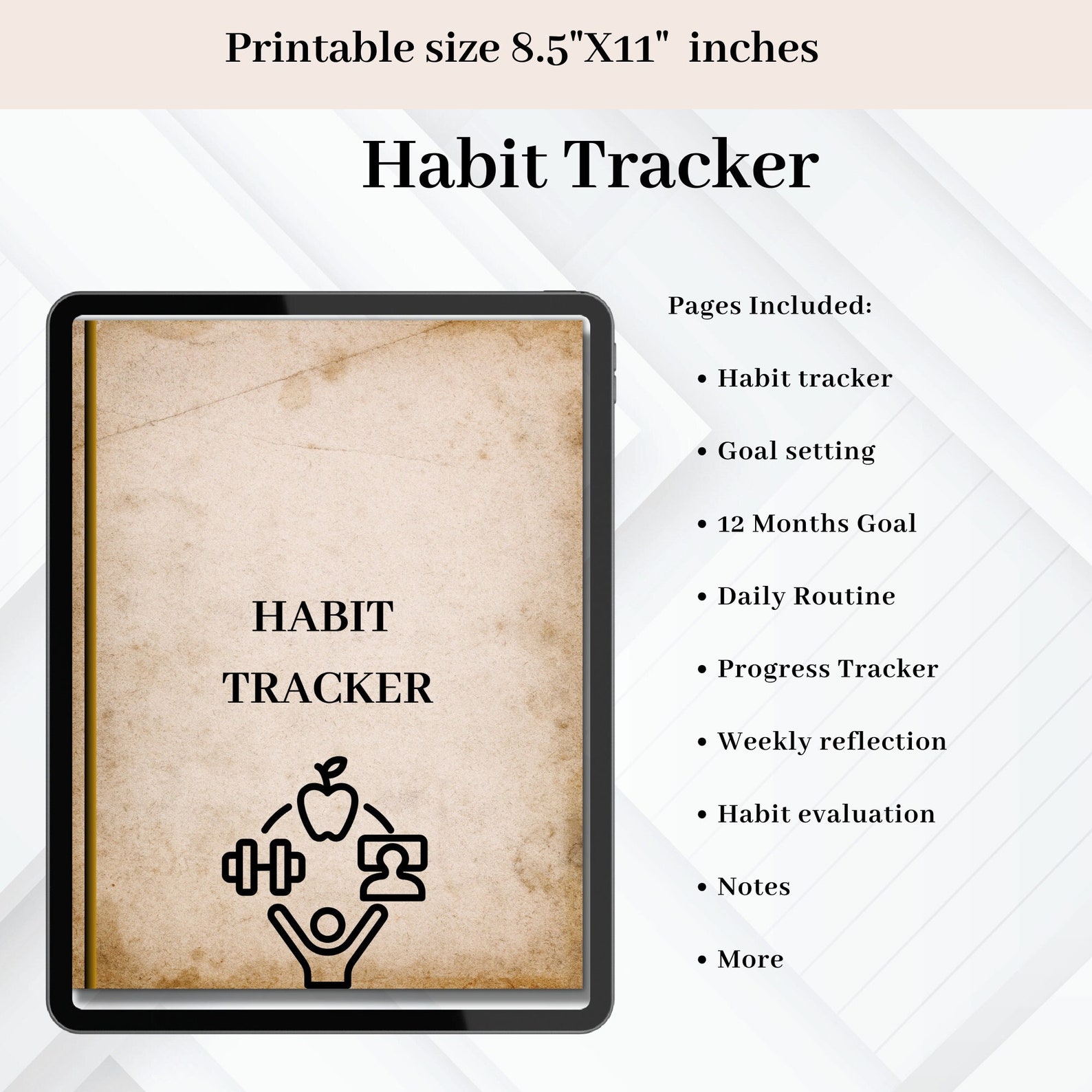 Printable Habit Tracker | Daily Routine and Goal Tracking | Habit ...