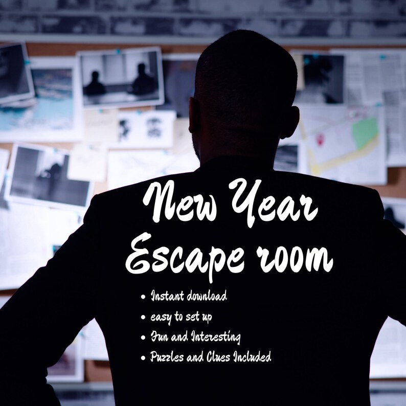 New Year's Eve Escape Room, Printable Puzzle Game (instant Download) - Etsy