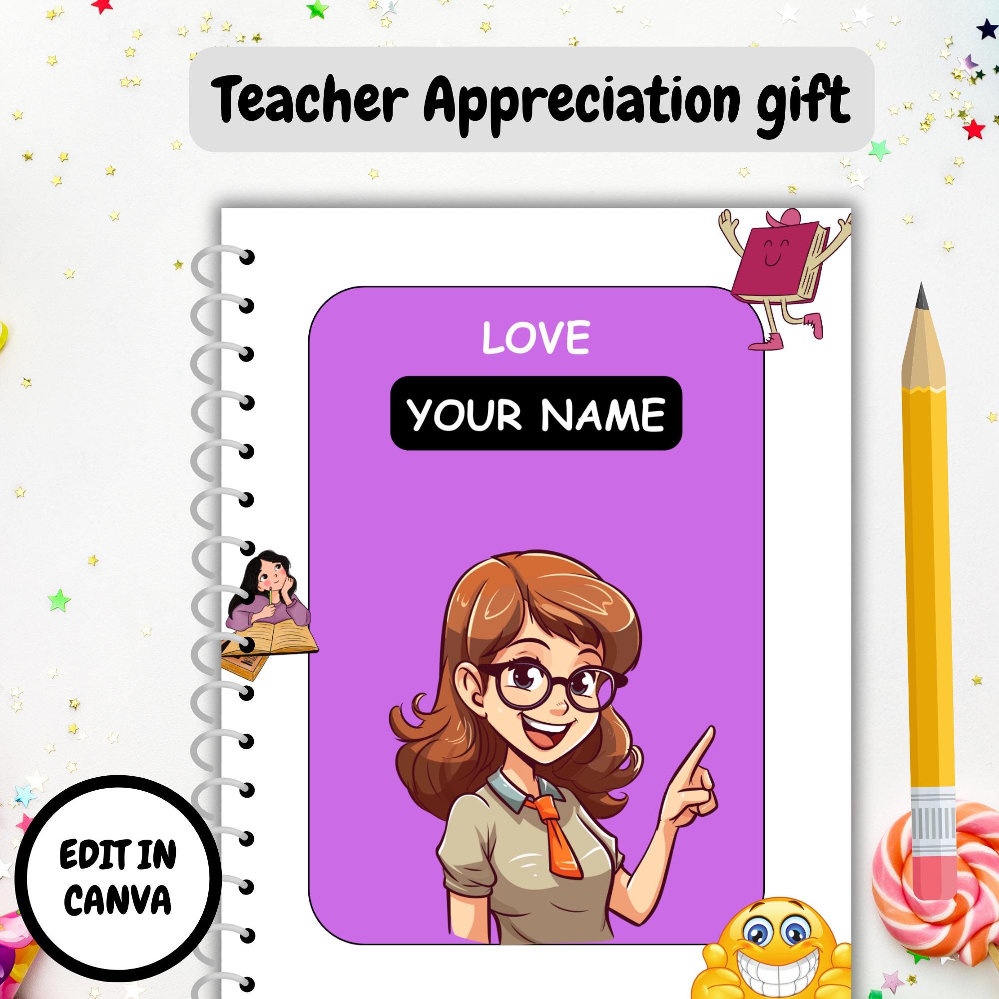 Teacher Appreciation Gift | Printable Affirmation Cards (canva Editable ...