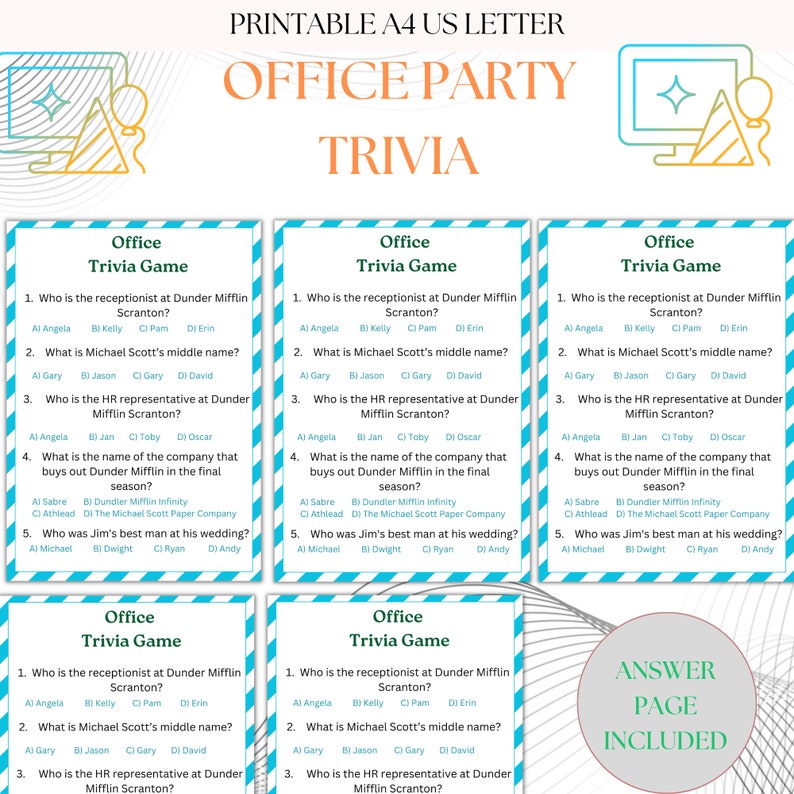 The Office Trivia - Party Feud Printable Game (digital Download) - Etsy