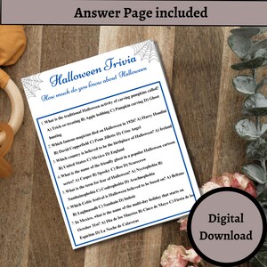 Spooky Halloween Trivia Game - Test Your Knowledge, Instant Download ...