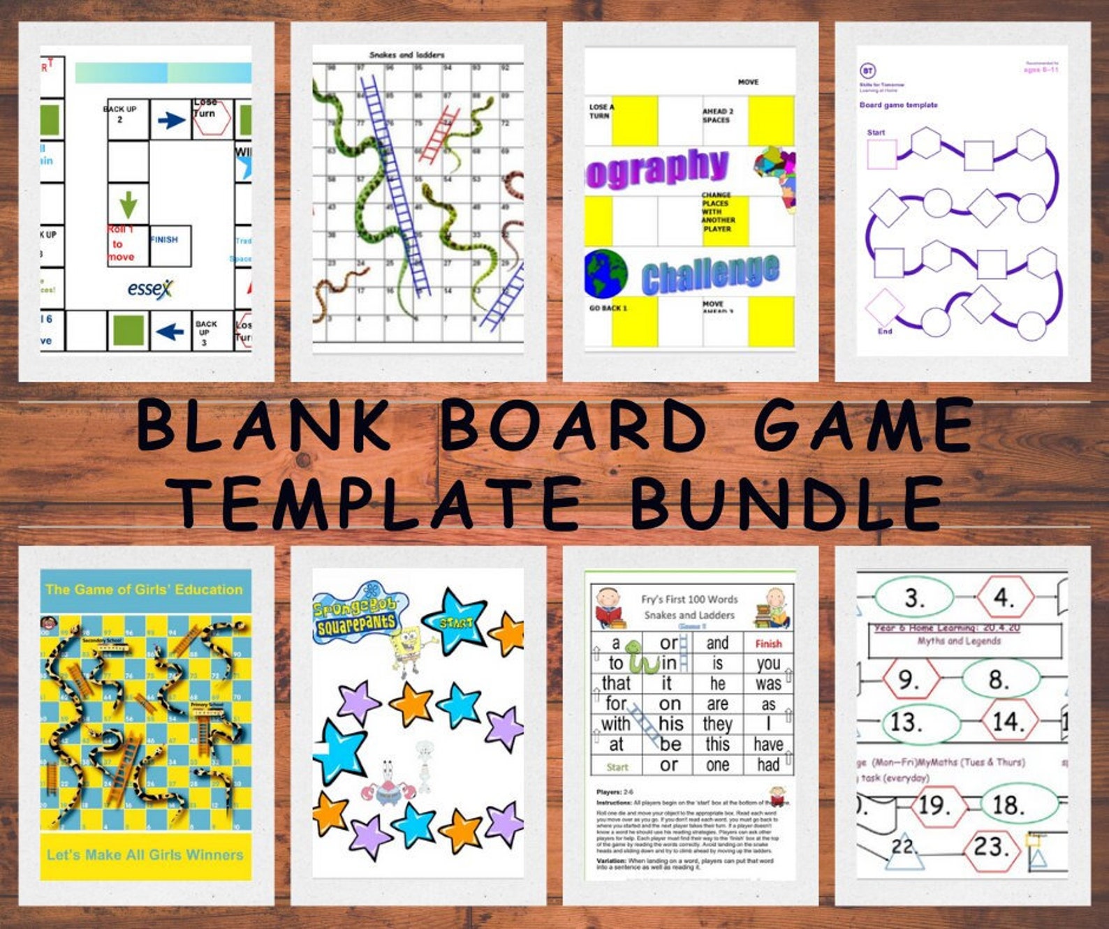 35 Printable Board Game Templates , Game Board Template ,editable Board ...