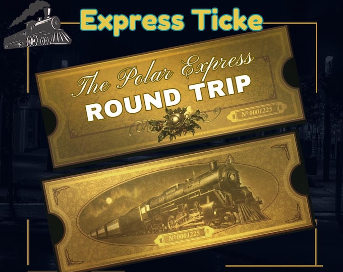 Personalized Polar Express Ticket Printable - Editable Canva Template ...