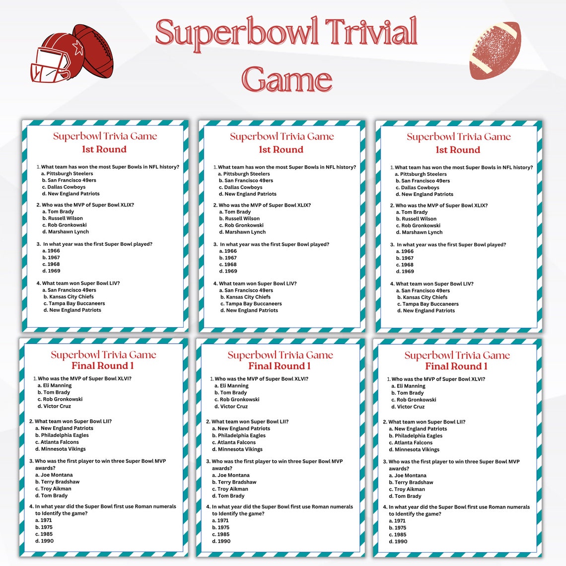 Super Bowl Games | Super Bowl Trivia | Football Predictions | Superbowl ...
