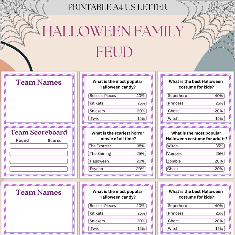 Spooky Showdown: the Ultimate Halloween | Feud Game Halloween Friendly ...