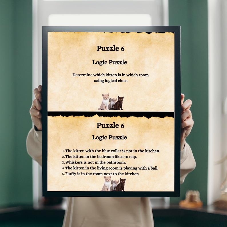 Printable Cat Cafe Escape Room, DIY Party Game (instant Download) - Etsy