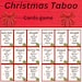 Christmas Taboo Game, Family Party Game, Printable Christmas Family ...