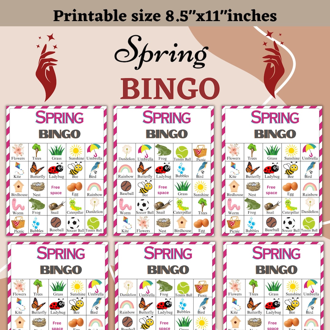 Ladies Night Spring Bingo - Digital Game for a Fun Night in , 30 Spring ...