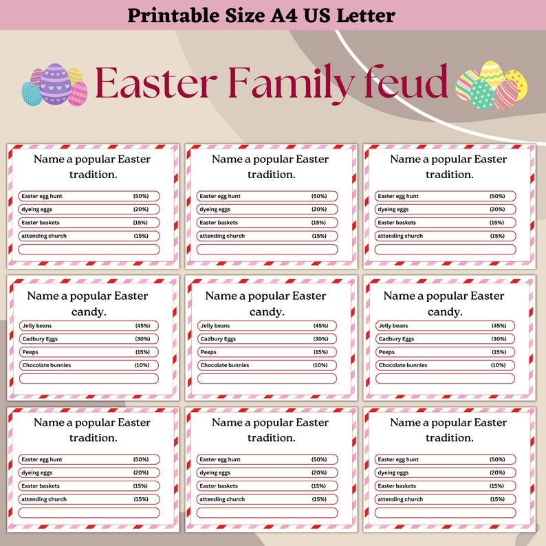 Easter Feud: A Fun and Festive Game for the Whole Family | Family Game ...