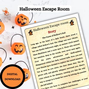 Halloween Escape Room Game | Printable Spooky Mystery (digital Download ...