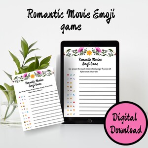 Romantic Movie Emoji Game - Fun Date Night Activity, Romantic Movies ...