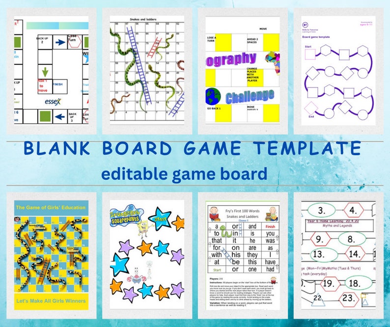 35 Printable Board Game Templates , Game Board Template ,editable Board ...