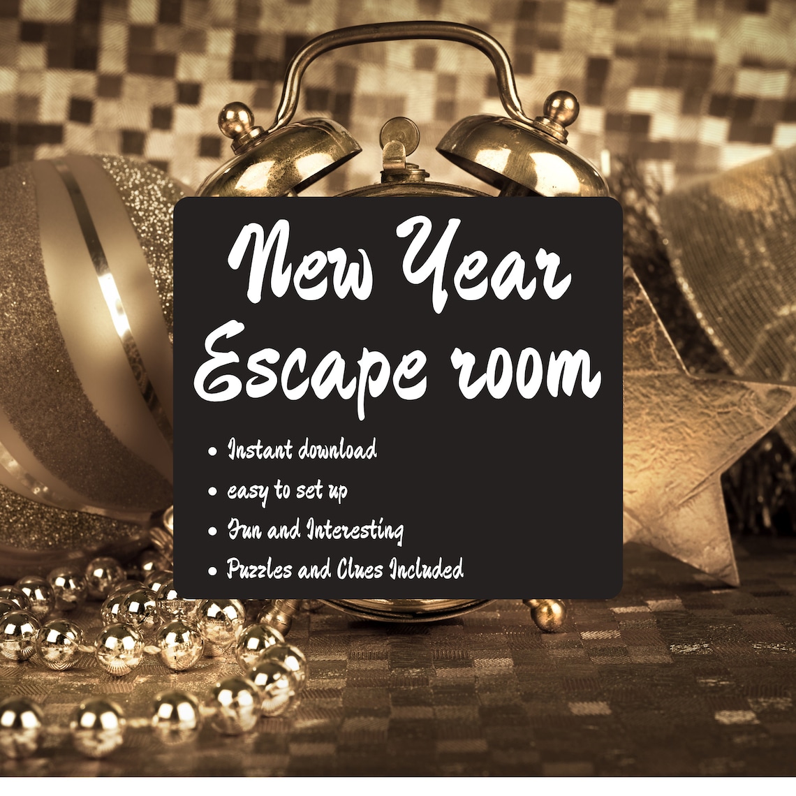 New Year's Eve Escape Room, Printable Puzzle Game (instant Download) - Etsy