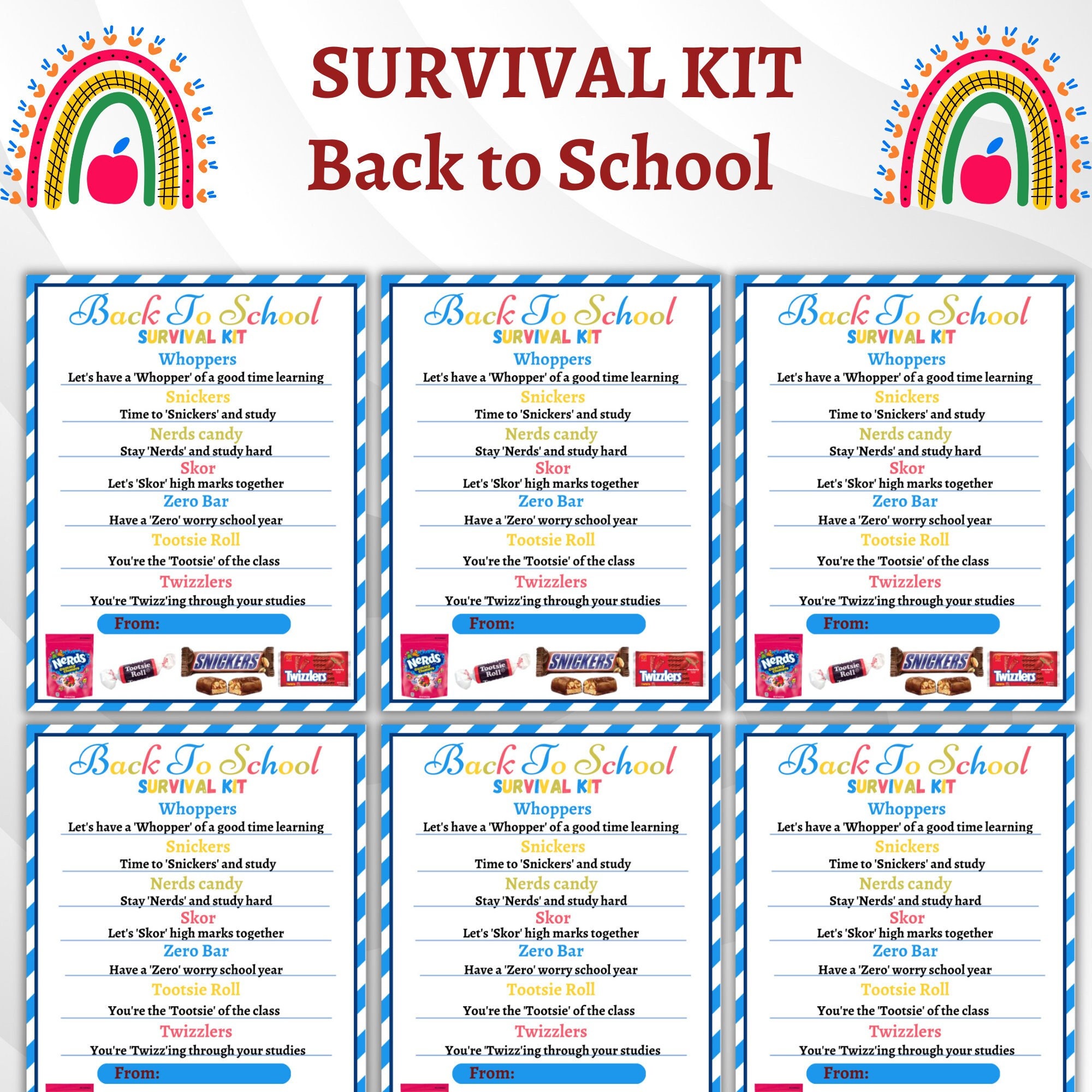 Back to School Survival Kit Printable Digital Download for A Successful ...