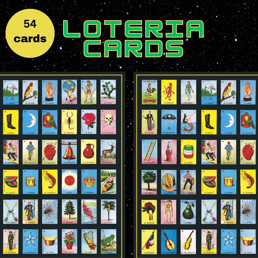 Loteria Cards Pdf Download,loteria Moderna Cards , Instant Printable ...