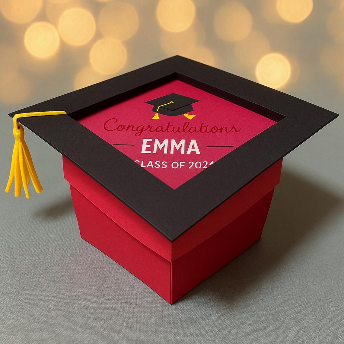 Graduation Cap Box Template, DIY Printable Keepsake Box, Class of 2025 ...