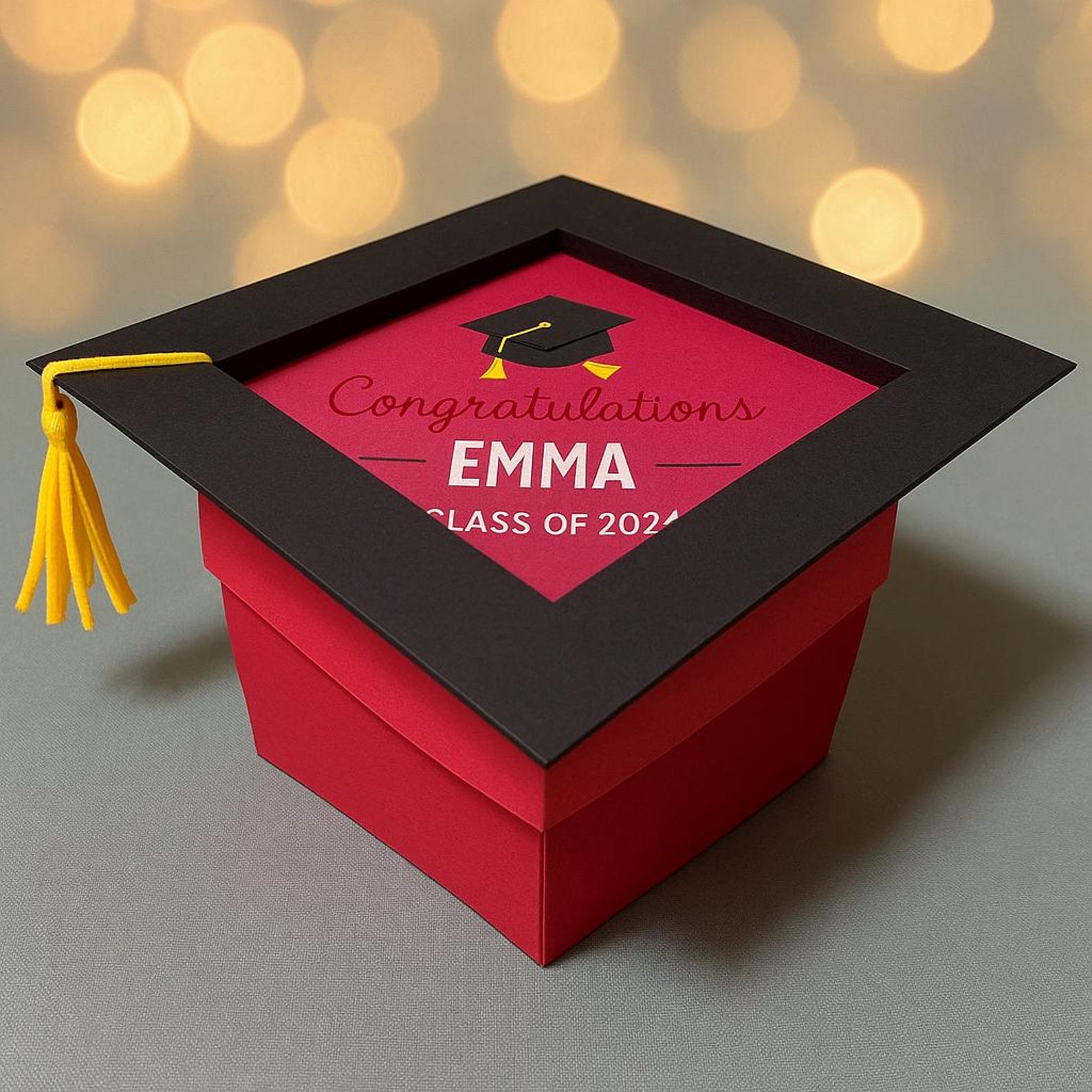 Graduation Cap Box Template, DIY Printable Keepsake Box, Class of 2025 ...