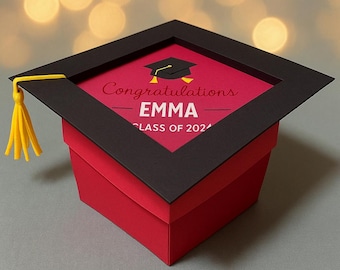 Graduation Cap Keepsake Box Template, DIY Printable Gift (PDF) - Etsy