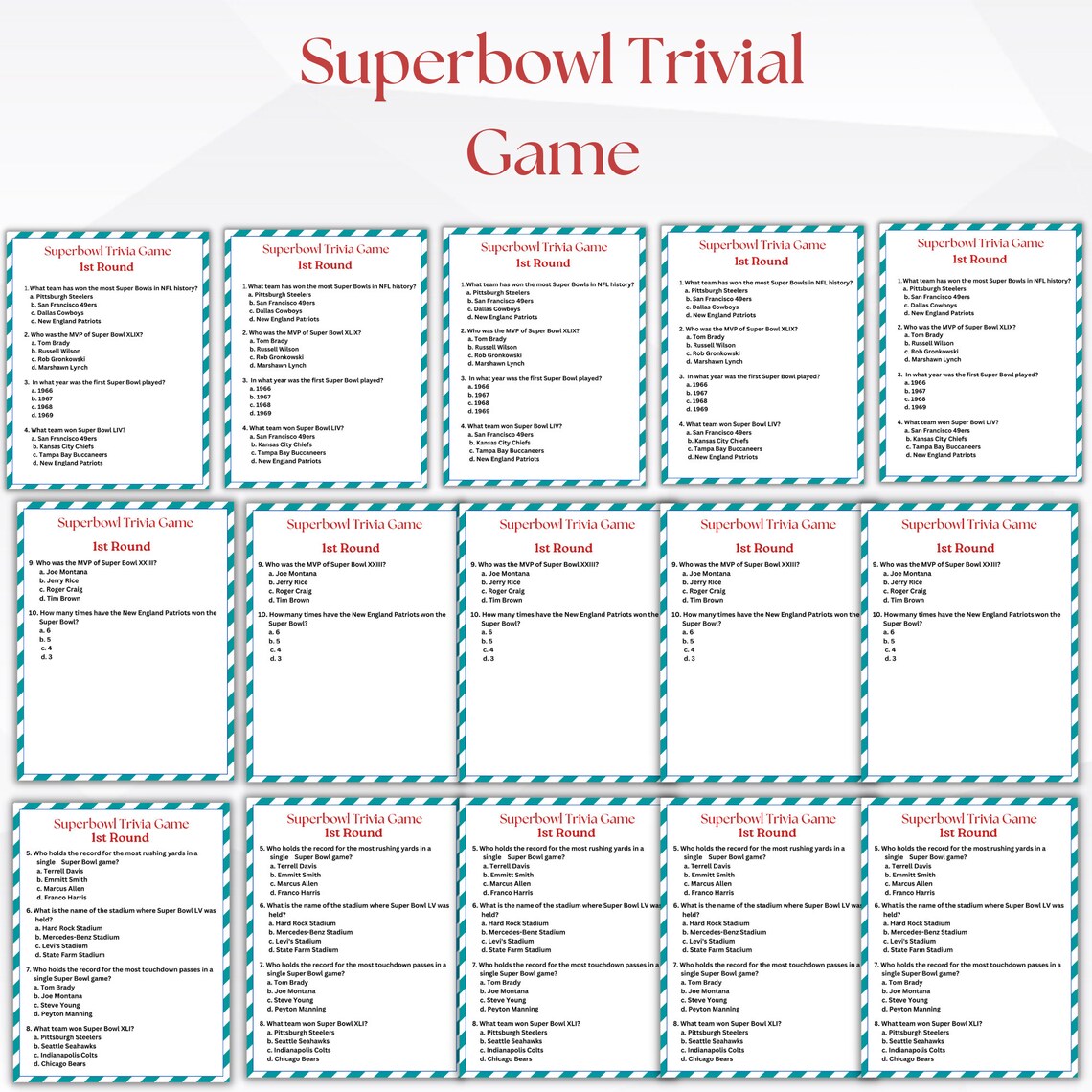Super Bowl Games | Super Bowl Trivia | Football Predictions | Superbowl ...