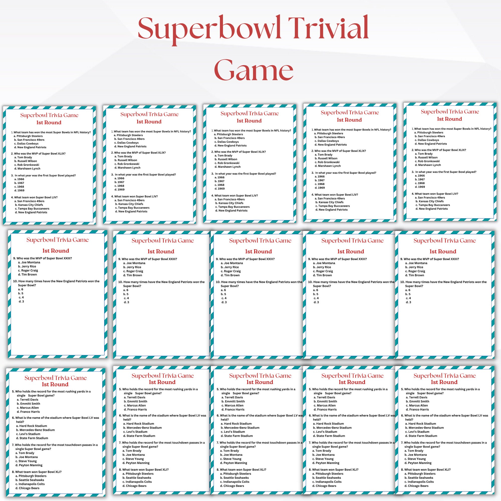 Super Bowl Games | Super Bowl Trivia | Football Predictions | Superbowl ...