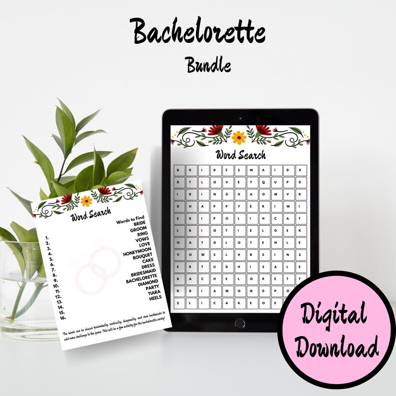Bachelorette Party Game Bundle, 10 Printable Games (editable) - Etsy