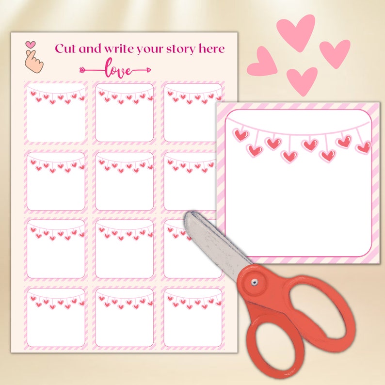 Printable Valentine Game | Valentine Roll a Story | Valentine Printable ...