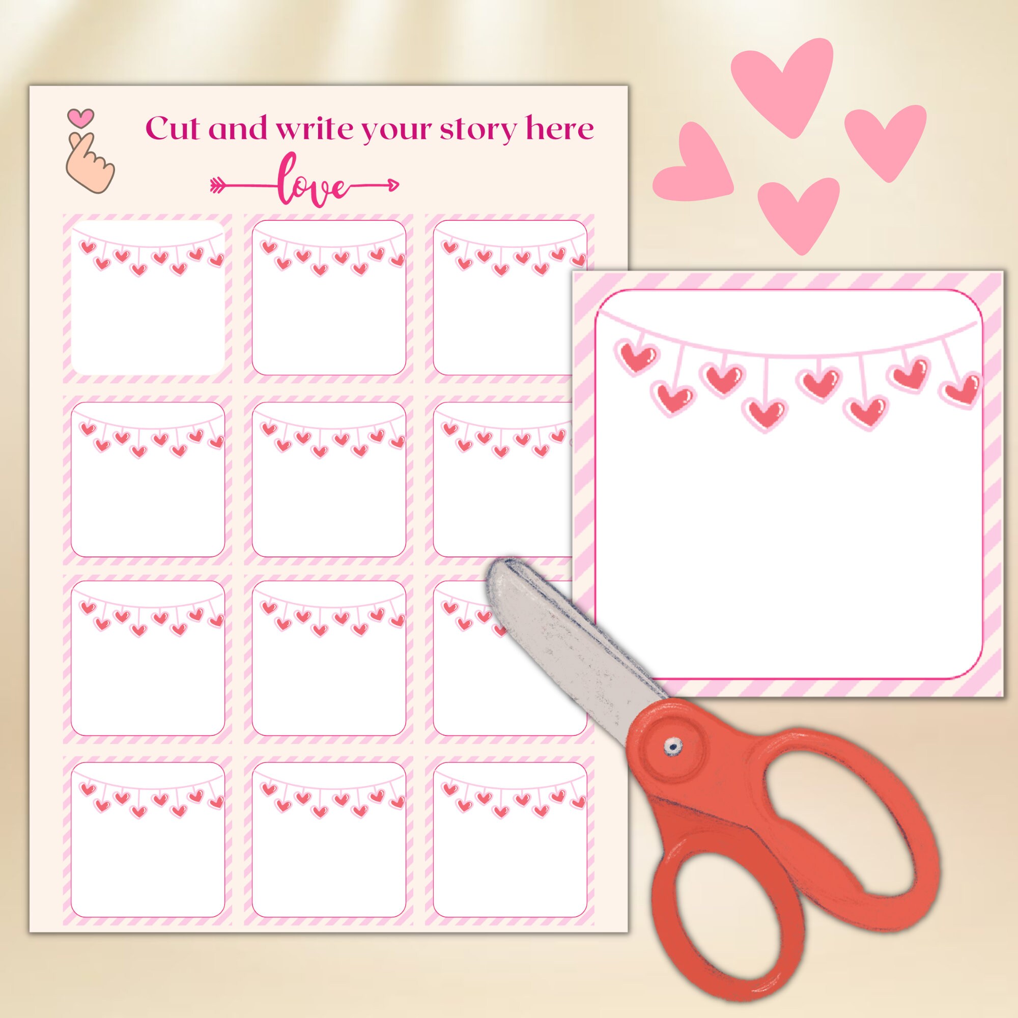 Printable Valentine Game | Valentine Roll a Story | Valentine Printable ...