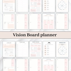 Printable Vision Board Planner | Vision Board Digital | Printable ...
