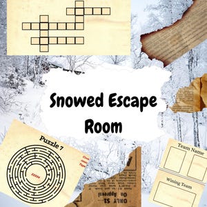Snowed-in Escape Room Printable Game | Winter Indoor Party Activity - Etsy