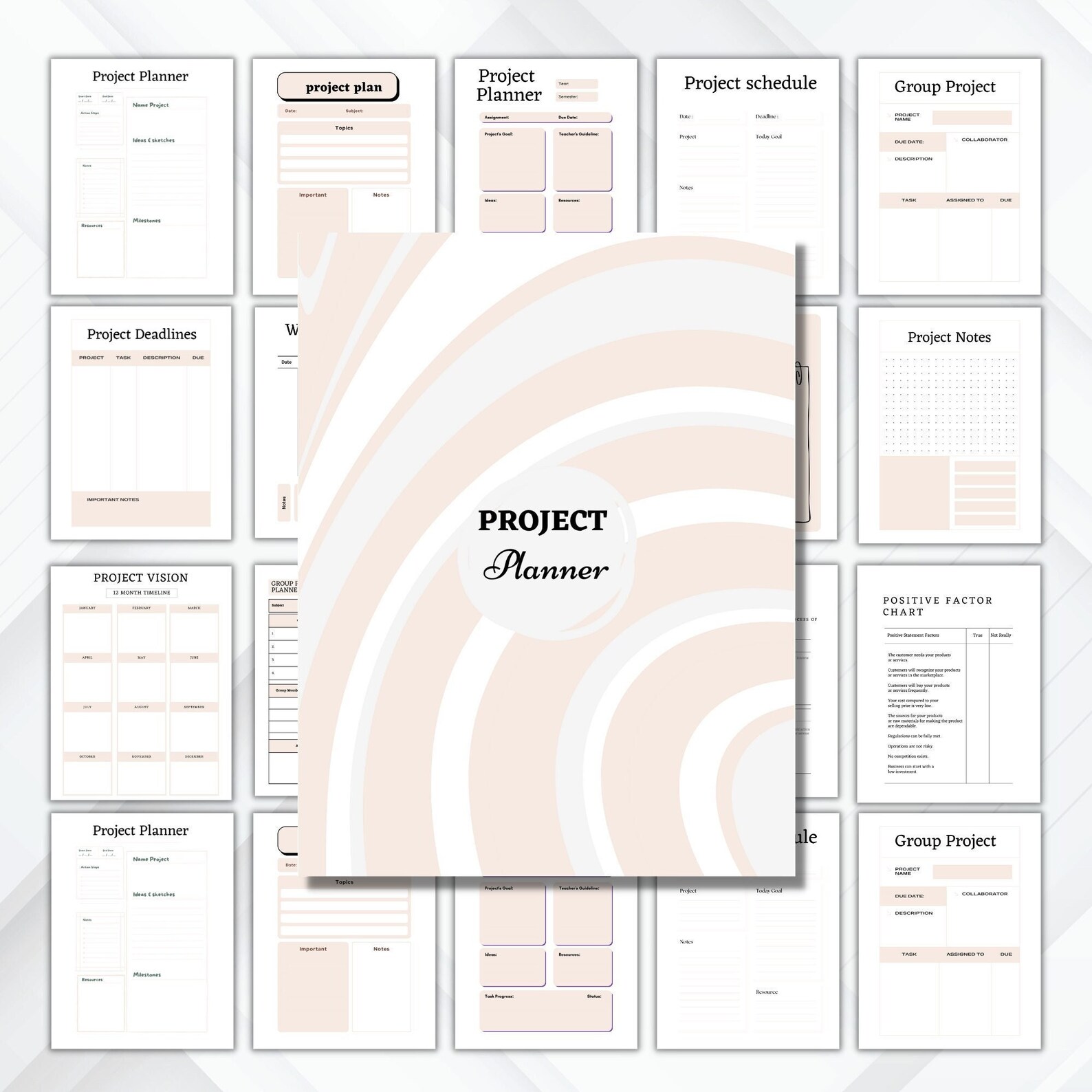 Printable Project Planner - Organize and Execute Project | Productivity ...