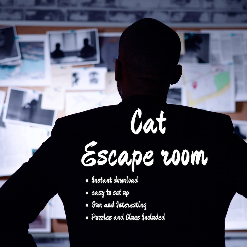 Printable Cat Cafe Escape Room, DIY Party Game (instant Download) - Etsy