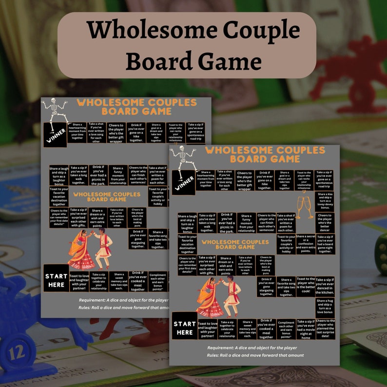 Wholesome Couple Board Game - Printable Digital Download for ...