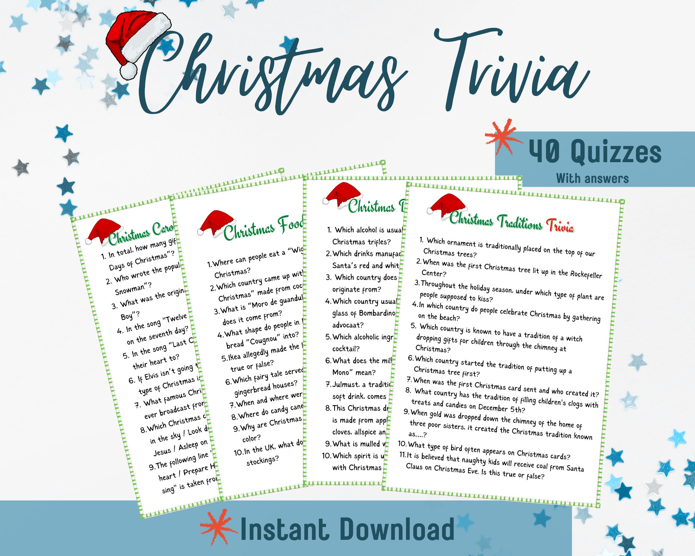 Christmas Trivia | Holiday Party Game | Christmas Party Game ...