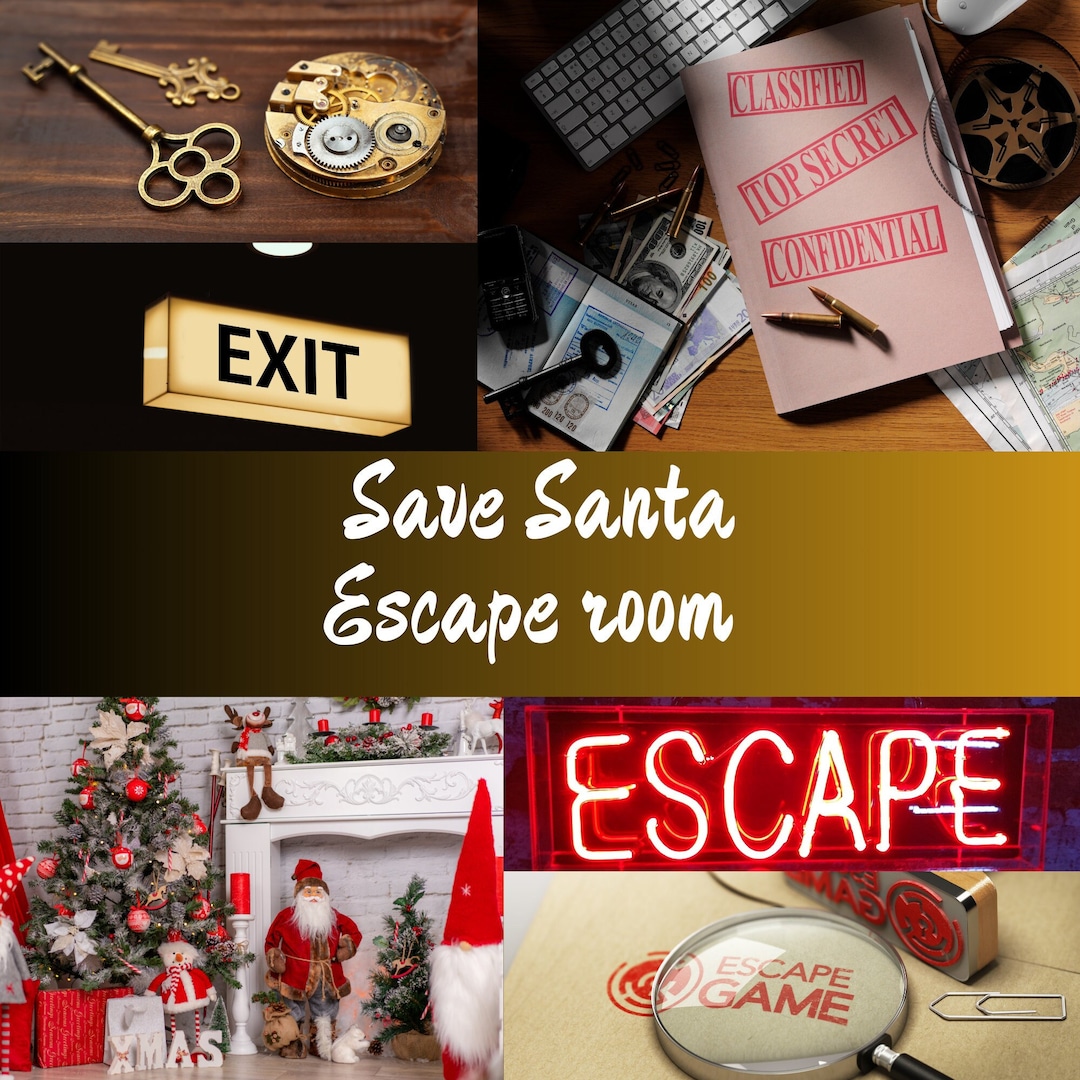 Save Santa's Christmas Escape Room Adventure, Festival Escape Room ...