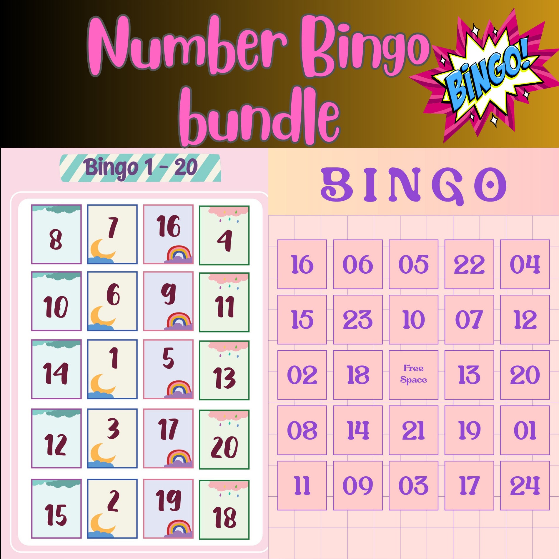 Bingo Game Bundle , Bingo Game to Instantly Download, Bingo Game for ...