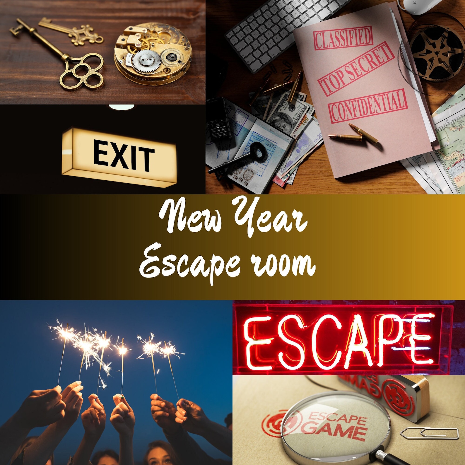 New Year's Eve Escape Room, Printable Puzzle Game (instant Download) - Etsy