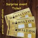 Printable HAMILTON Broadway Surprise Ticket. Editable Musical Theatre ...
