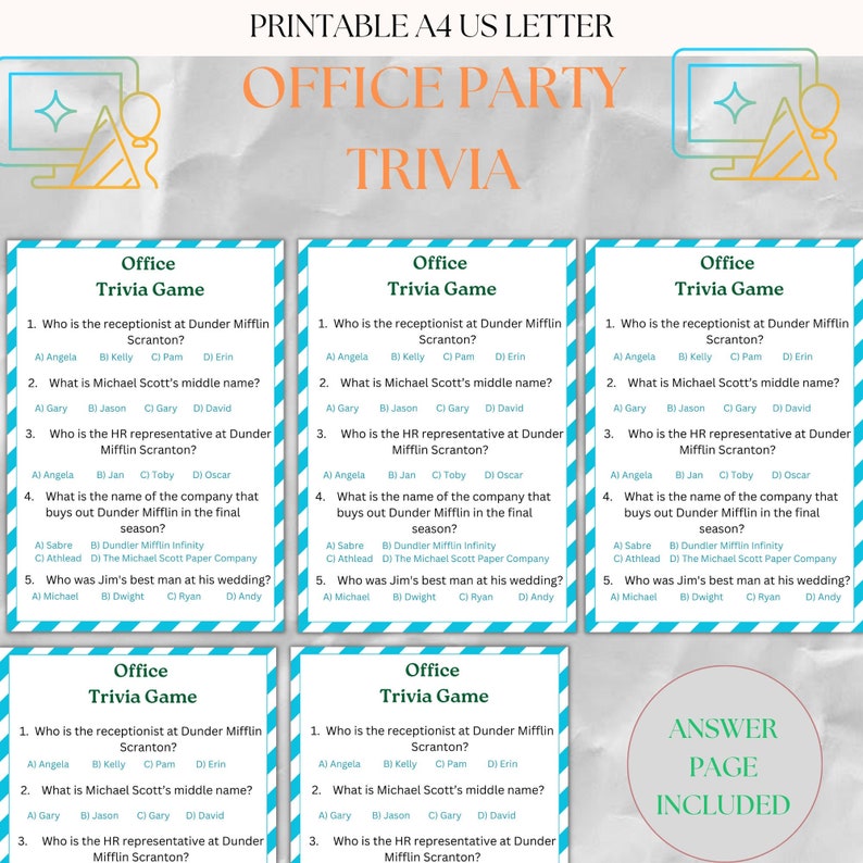 The Office Trivia - Party Feud Printable Game (digital Download) - Etsy