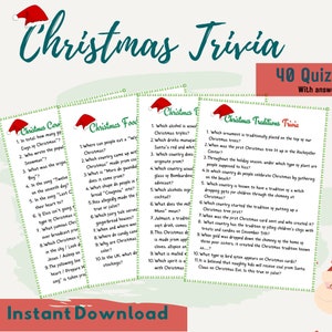 Christmas Trivia | Holiday Party Game | Christmas Party Game ...